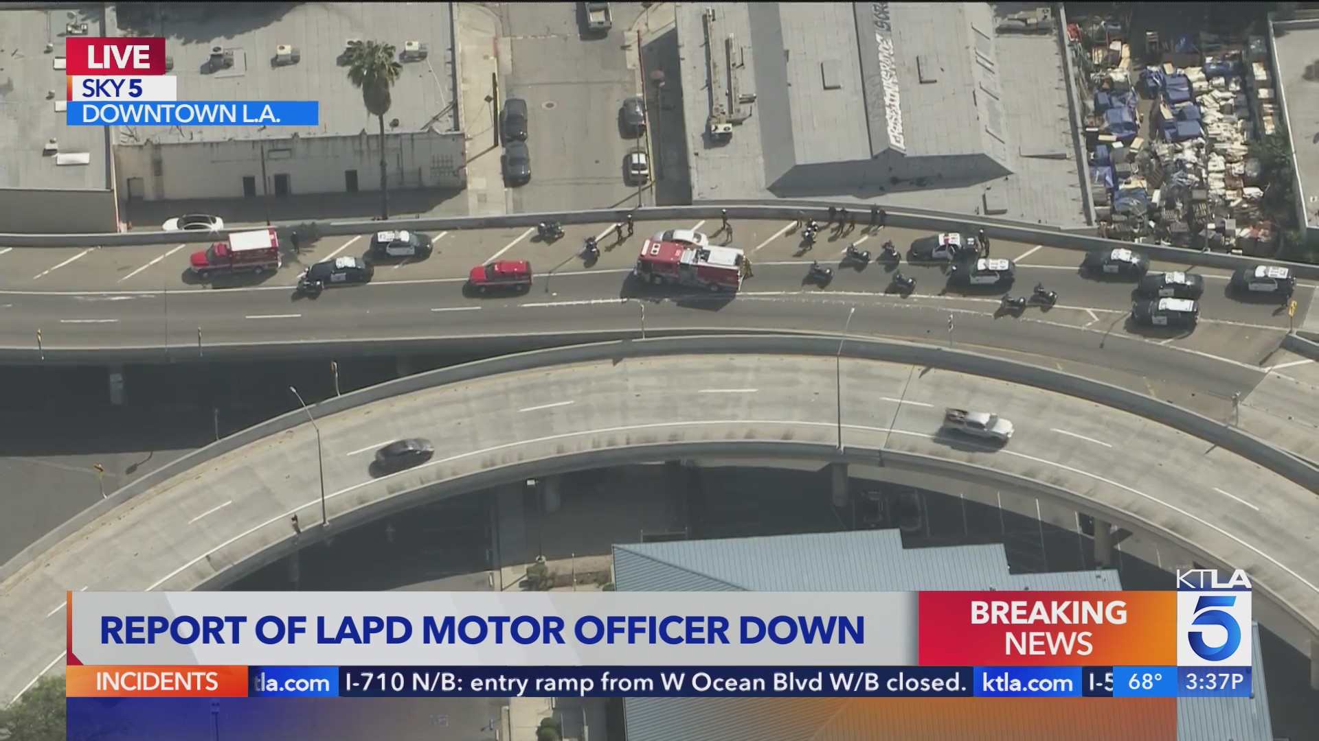 LAPD motor officer victim of alleged hit-and-run on 10 Freeway – KTLA