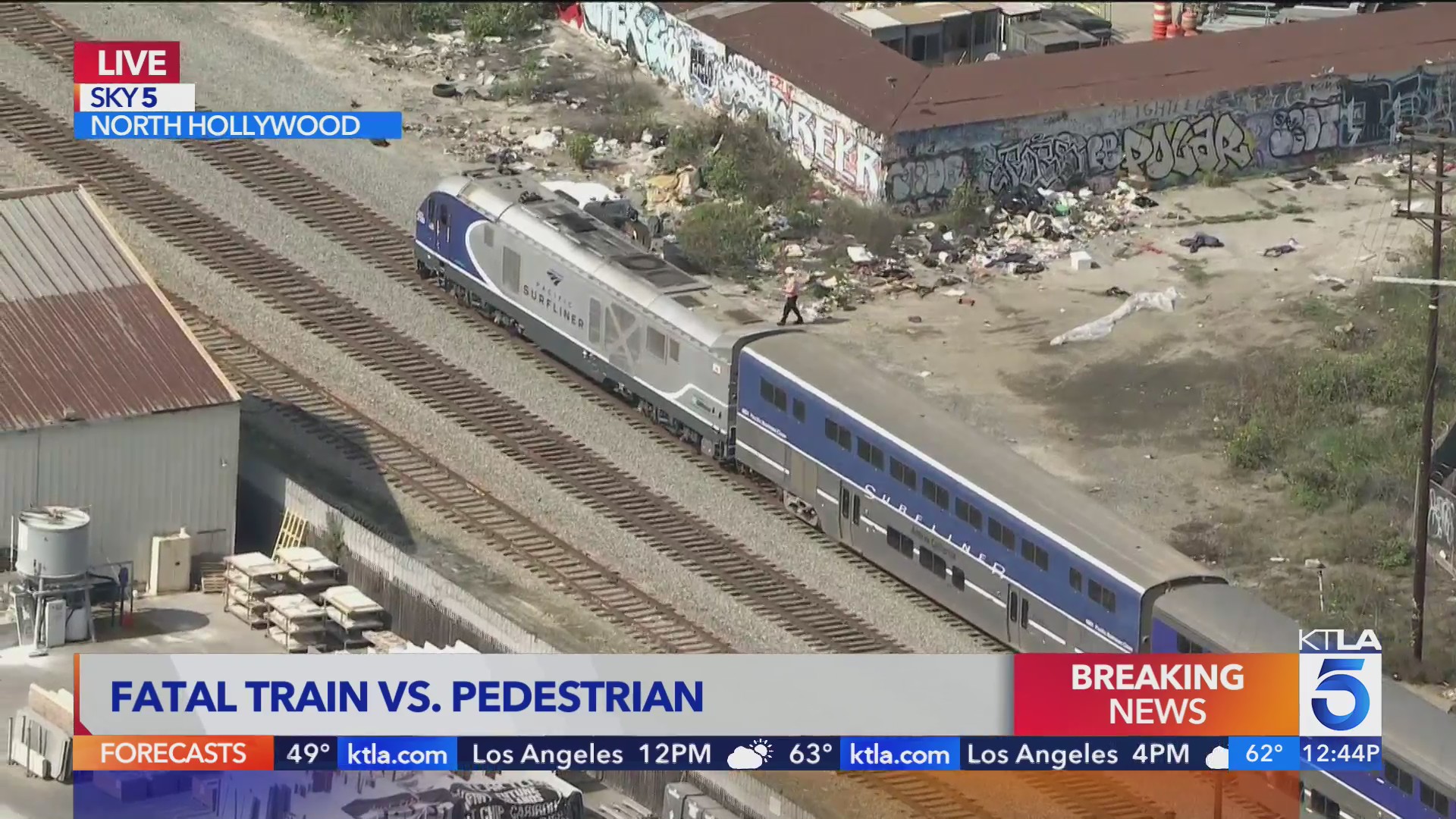 Amtrak train strikes, kills man in North Hollywood – KTLA