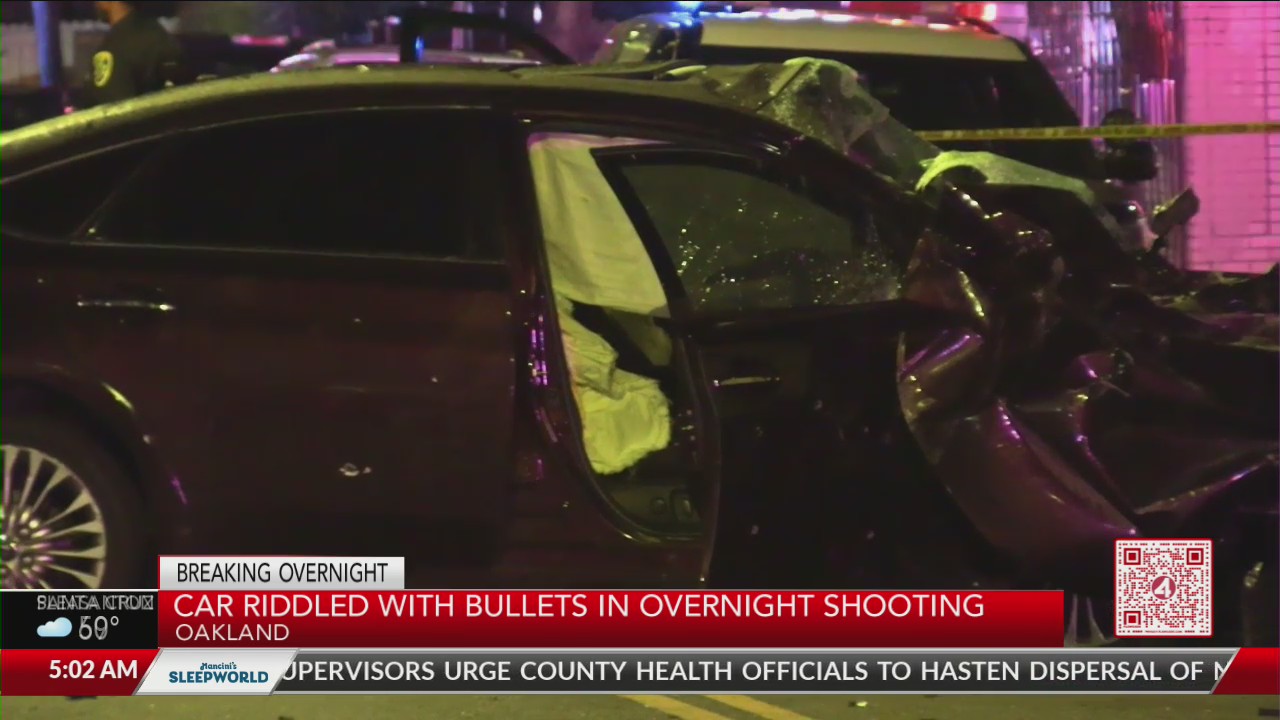 Car riddled with bullets in overnight Oakland shooting – KRON4