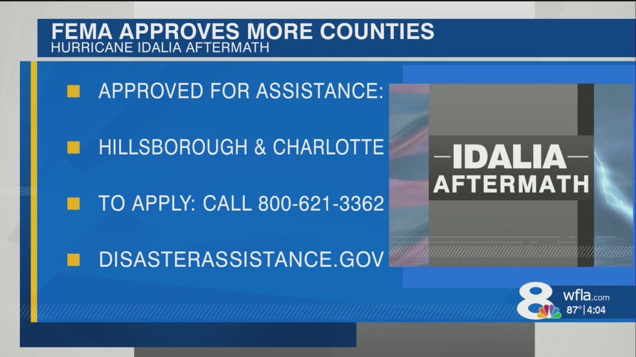 Hillsborough County gets FEMA approval for Hurricane Idalia relief – WFLA