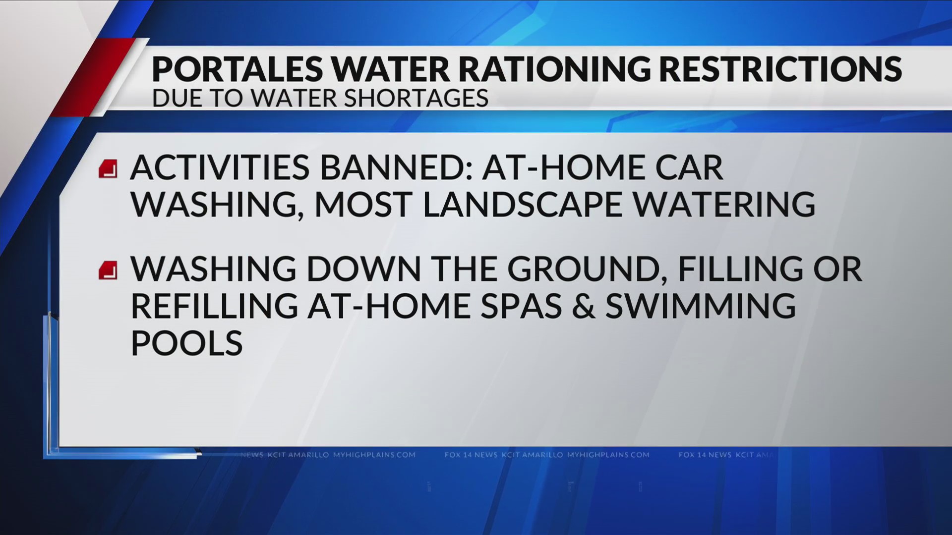 Portales announces ‘Stage 3 Emergency Water Rationing,’ bans at-home ...