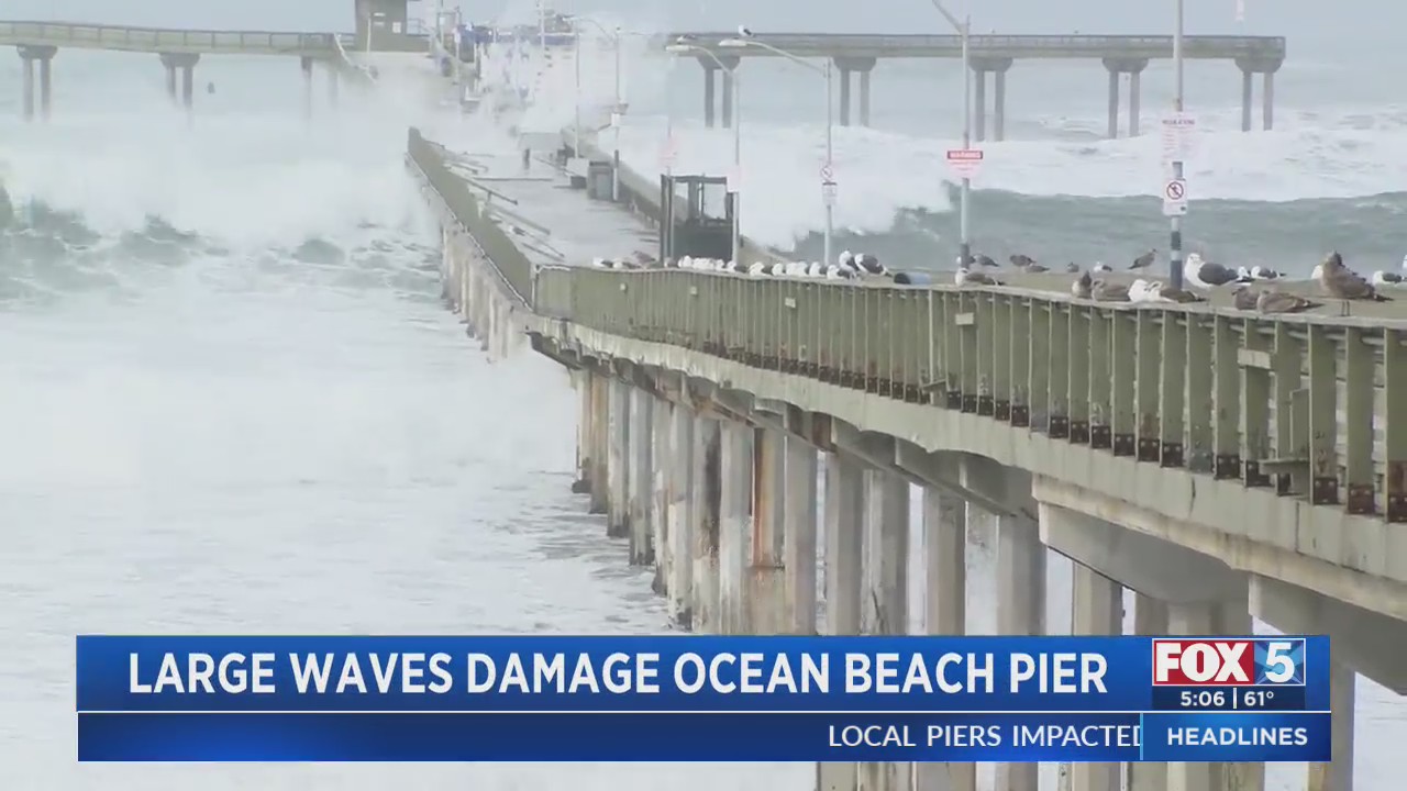 Large waves damage Ocean Beach Pier – FOX 5 San Diego & KUSI News