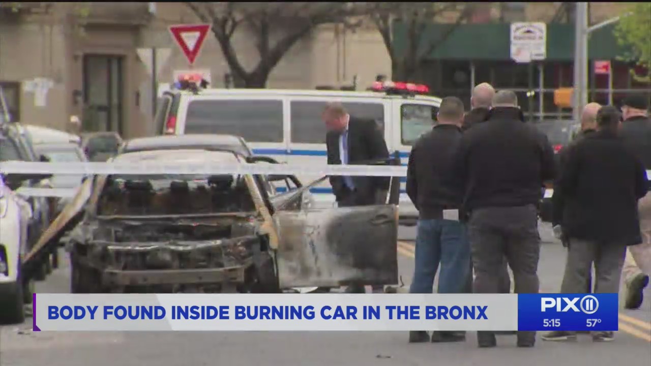 Body found inside burning car in Bronx – PIX11