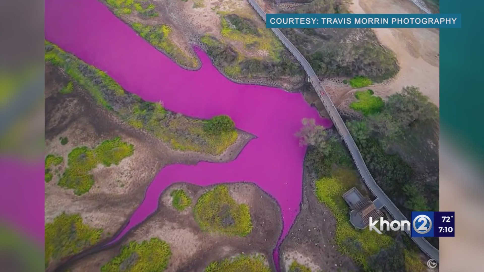 Pink pond on Maui draws curious onlookers. What’s behind the new hue ...