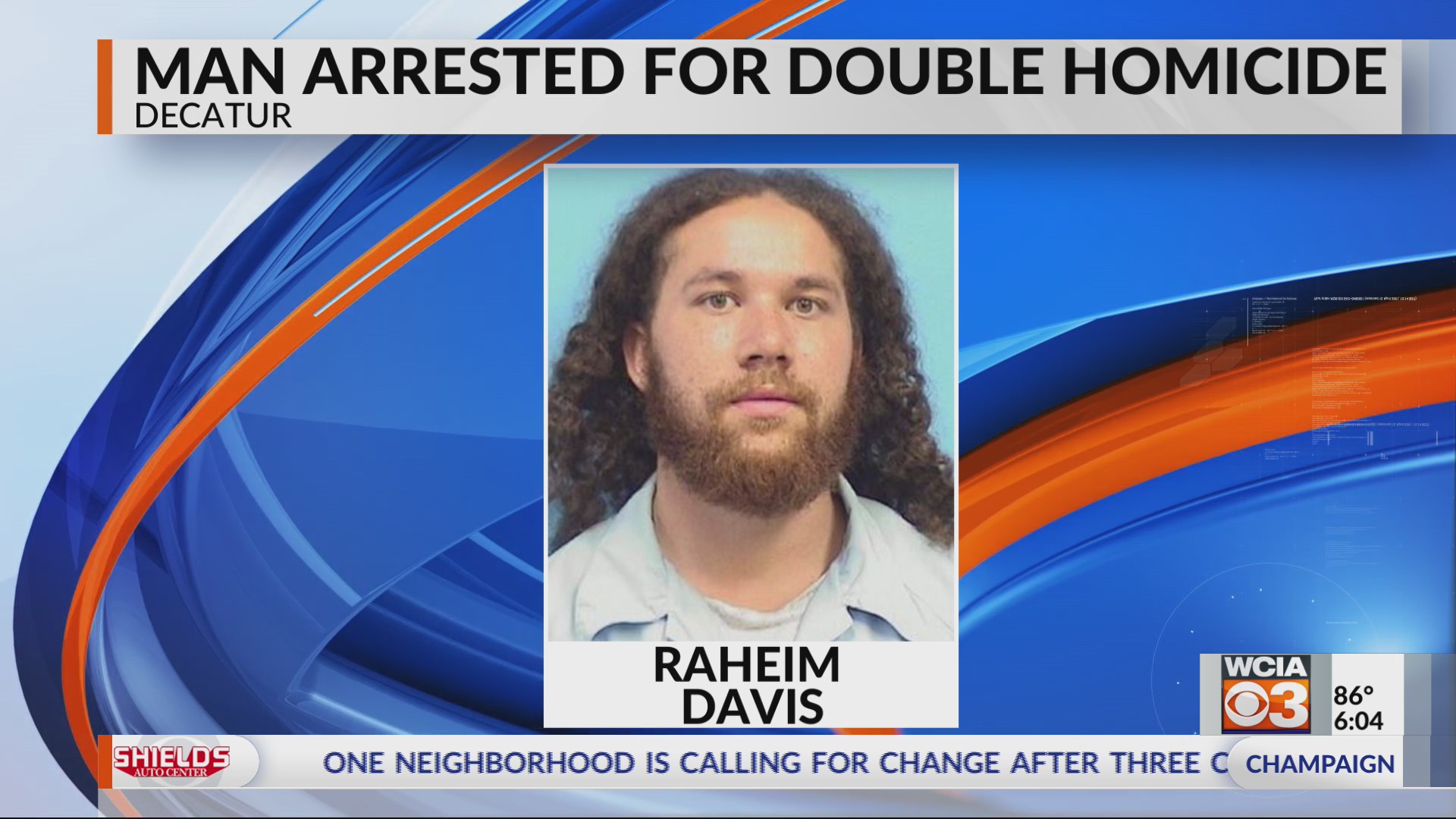 Wanted suspect arrested in connection to Decatur double homicide – WCIA.com