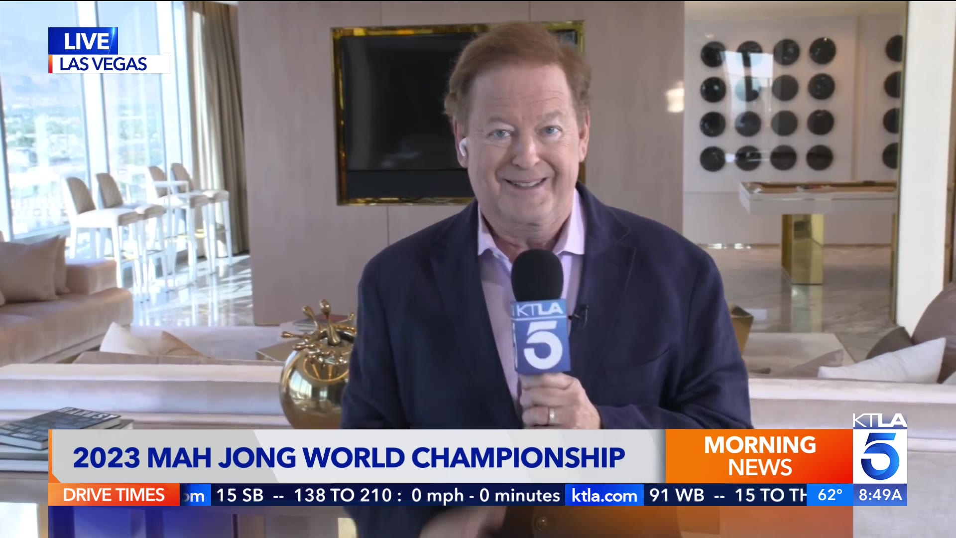 Sam Rubin attends the 2023 Mahjong World Championship in Las Vegas – KTLA