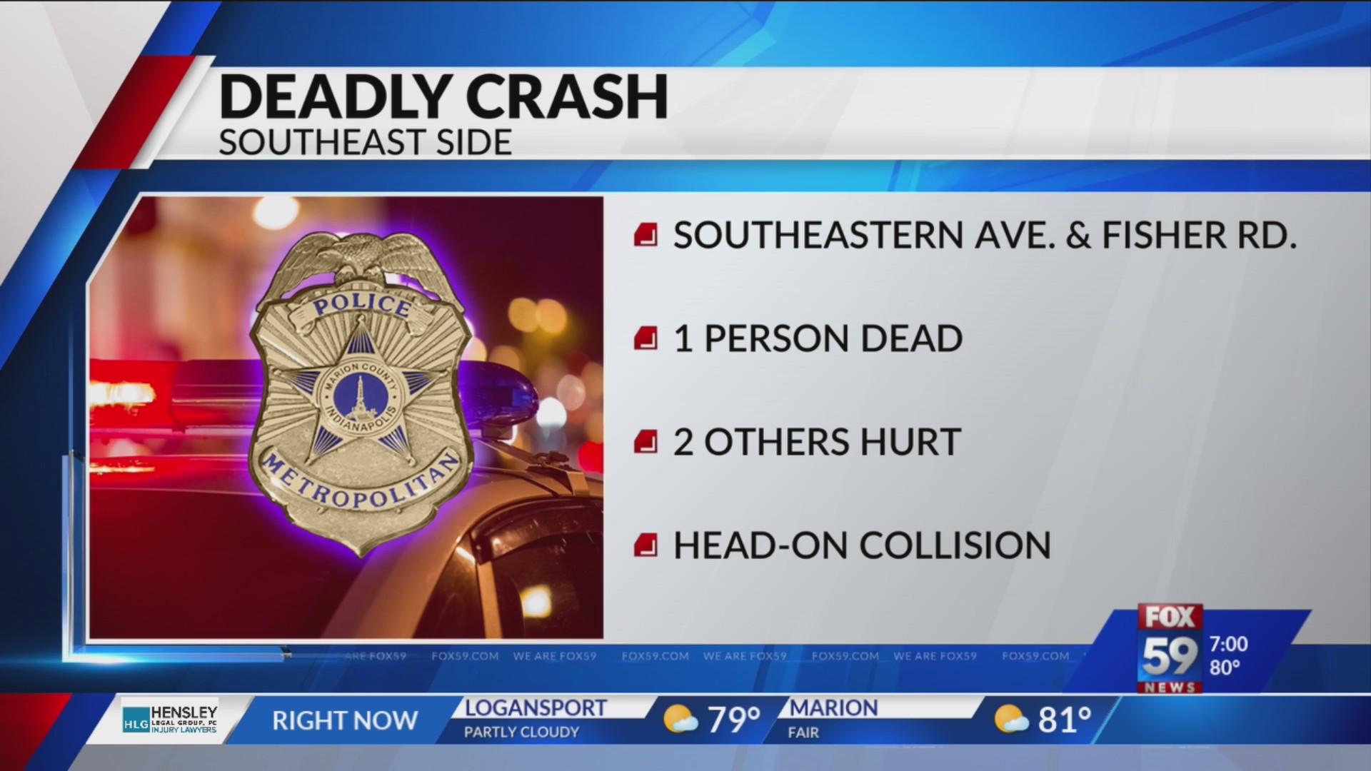 1 dead, 2 hospitalized after head-on car crash on Indy’s southeast side ...