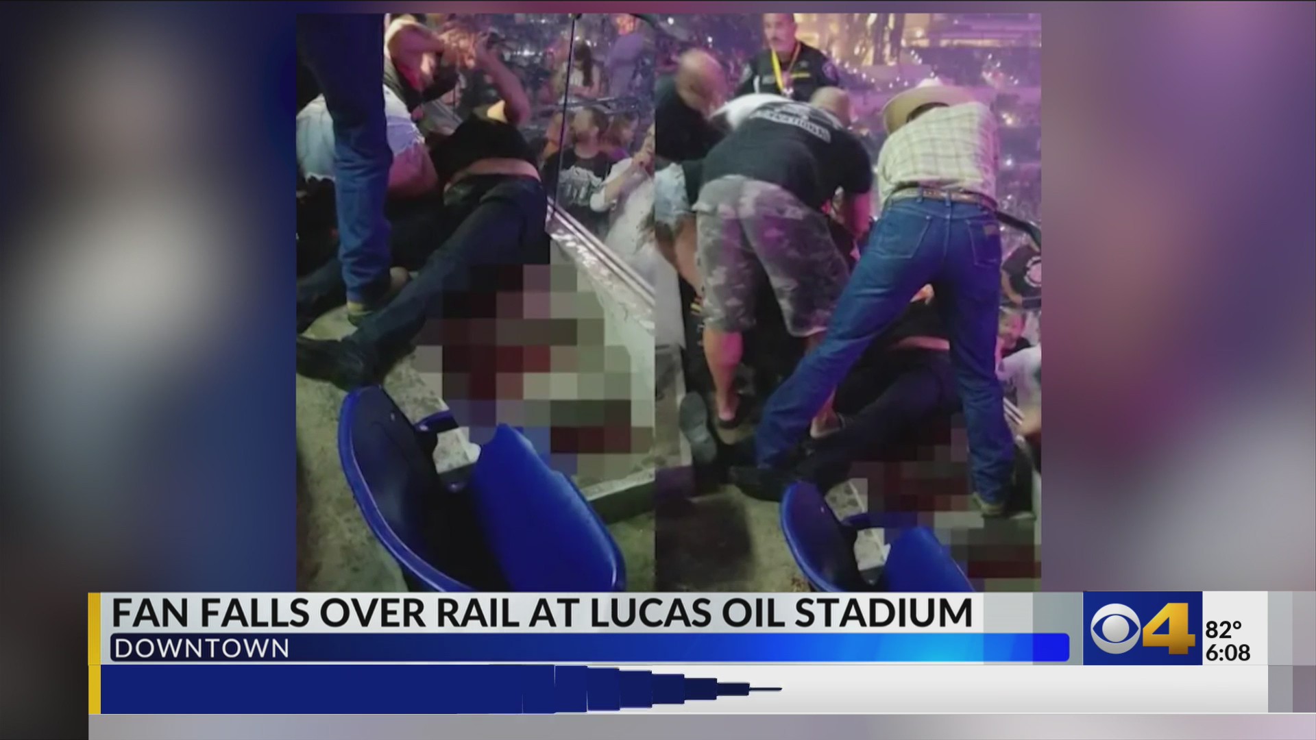 Man falls 30 feet from upper level of Lucas Oil Stadium during concert ...