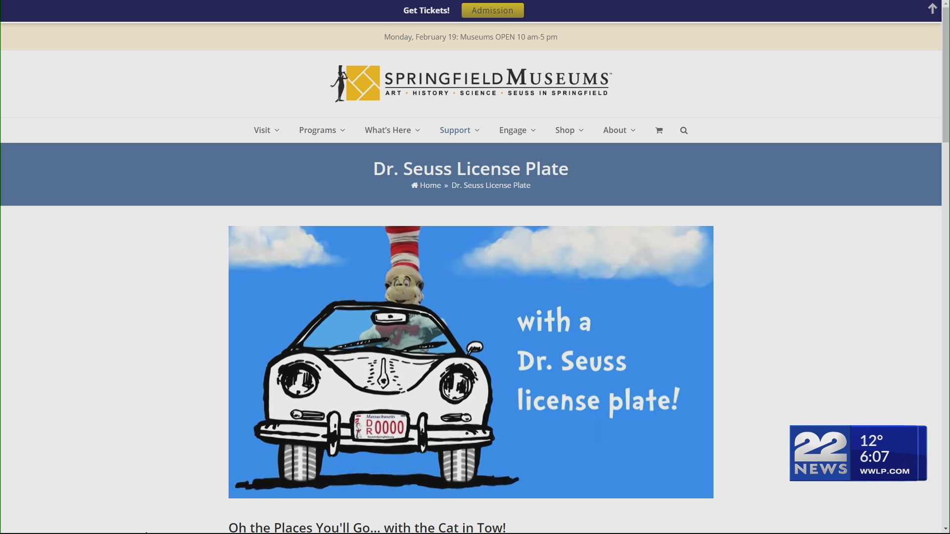 Springfield Museums nears goal for Dr. Seuss license plate production ...