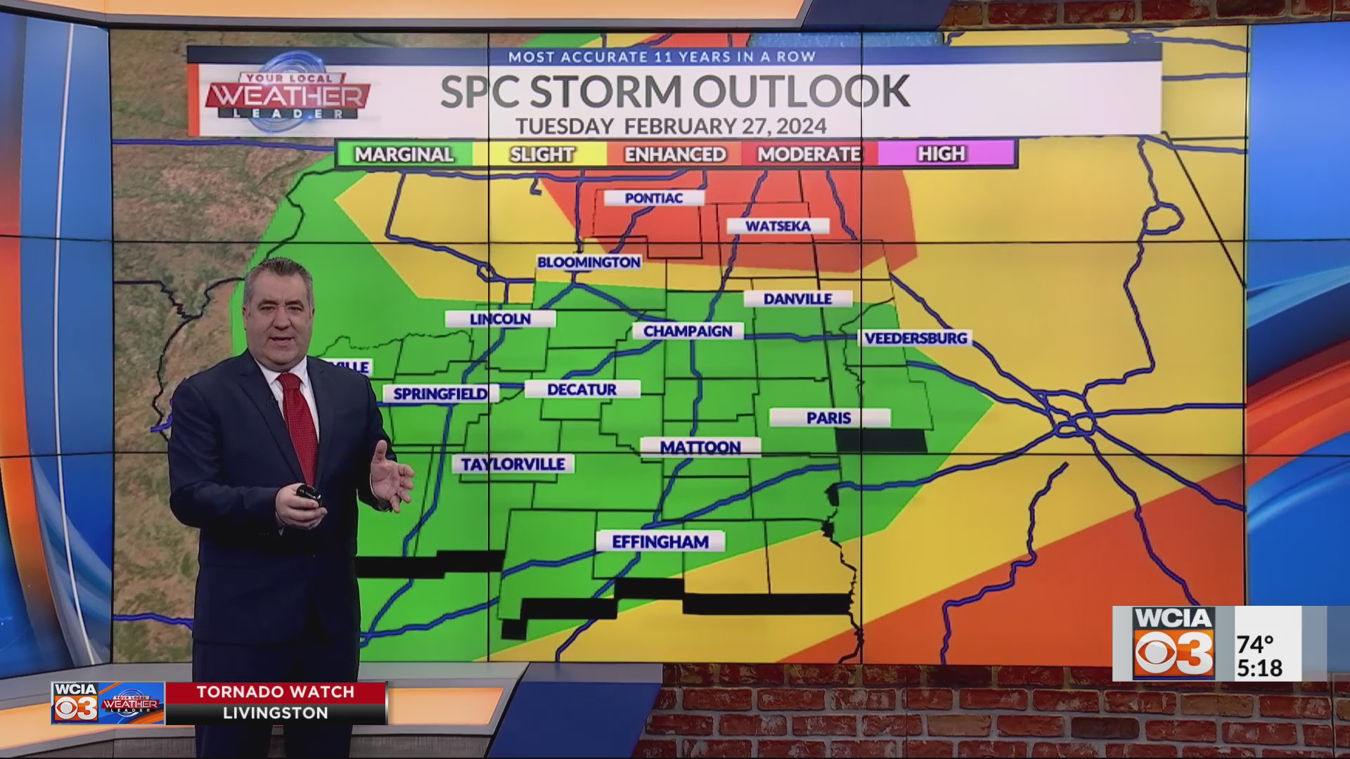 Weather Now: Severe storms possible through the evening – WCIA.com