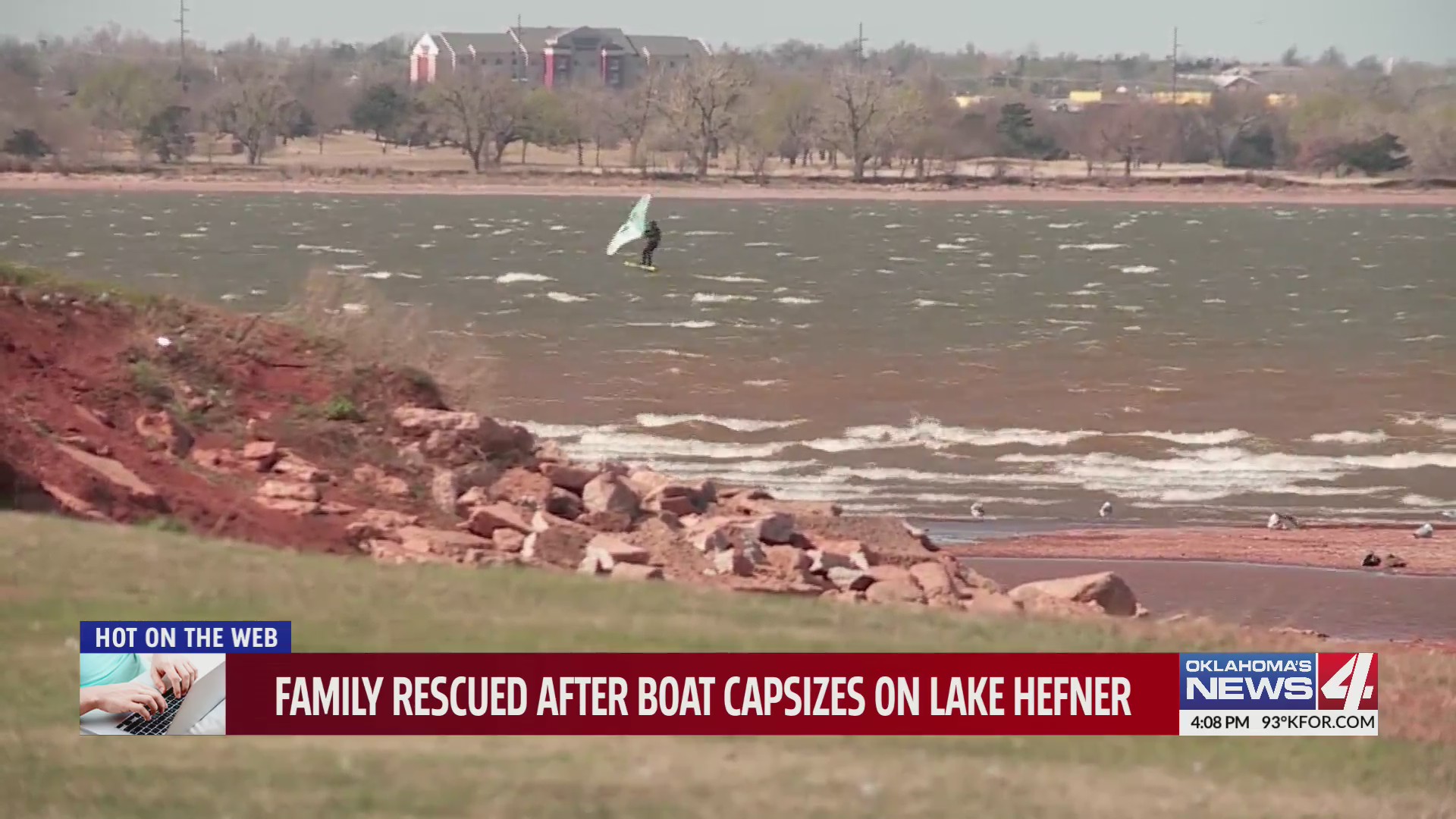 Family rescued after boat capsizes on Lake Hefner – KFOR.com Oklahoma City