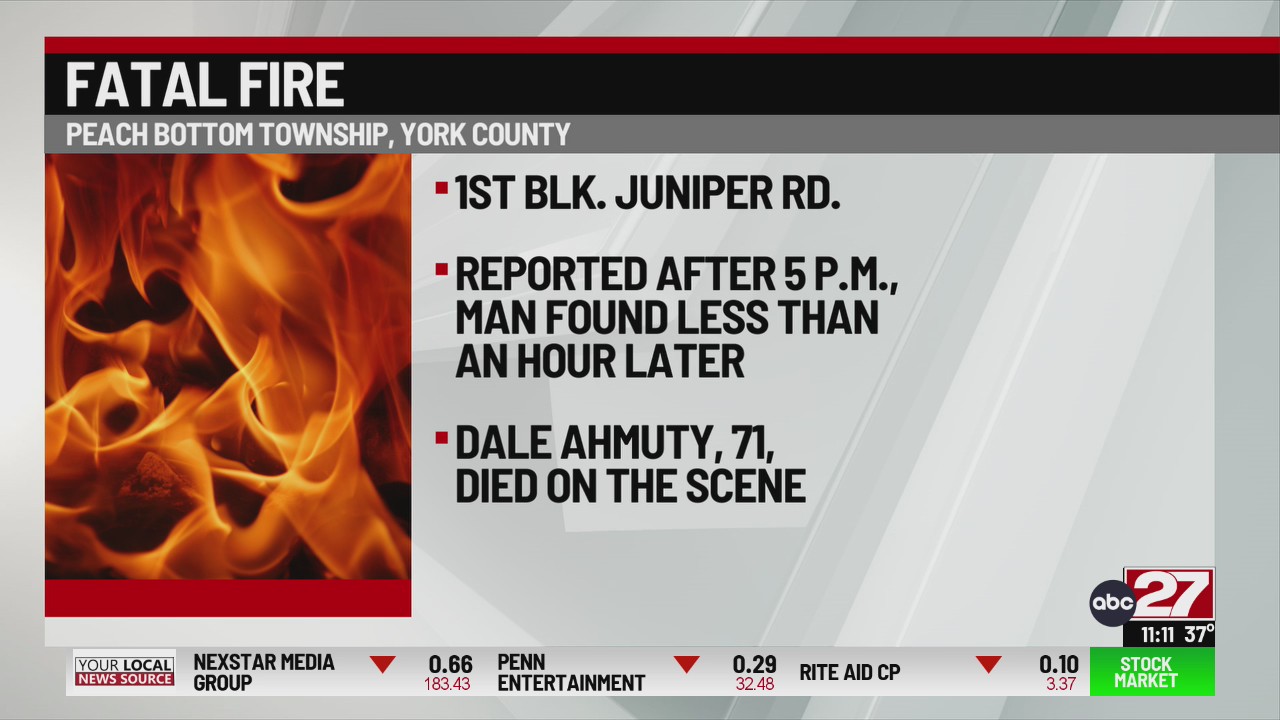 Deceased man identified after Peach Bottom Township, York County fire ...