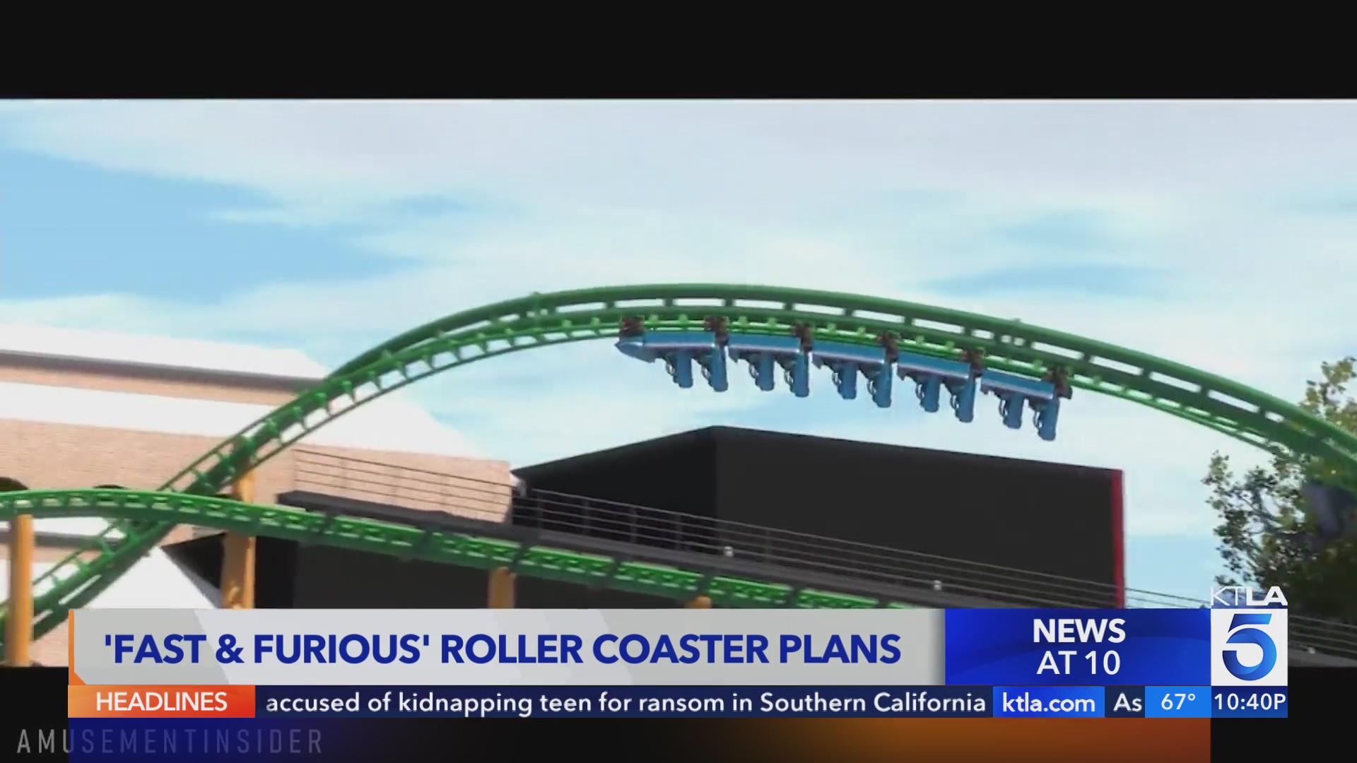 This appears to be the plan for Universal Studios’ new roller coaster ...