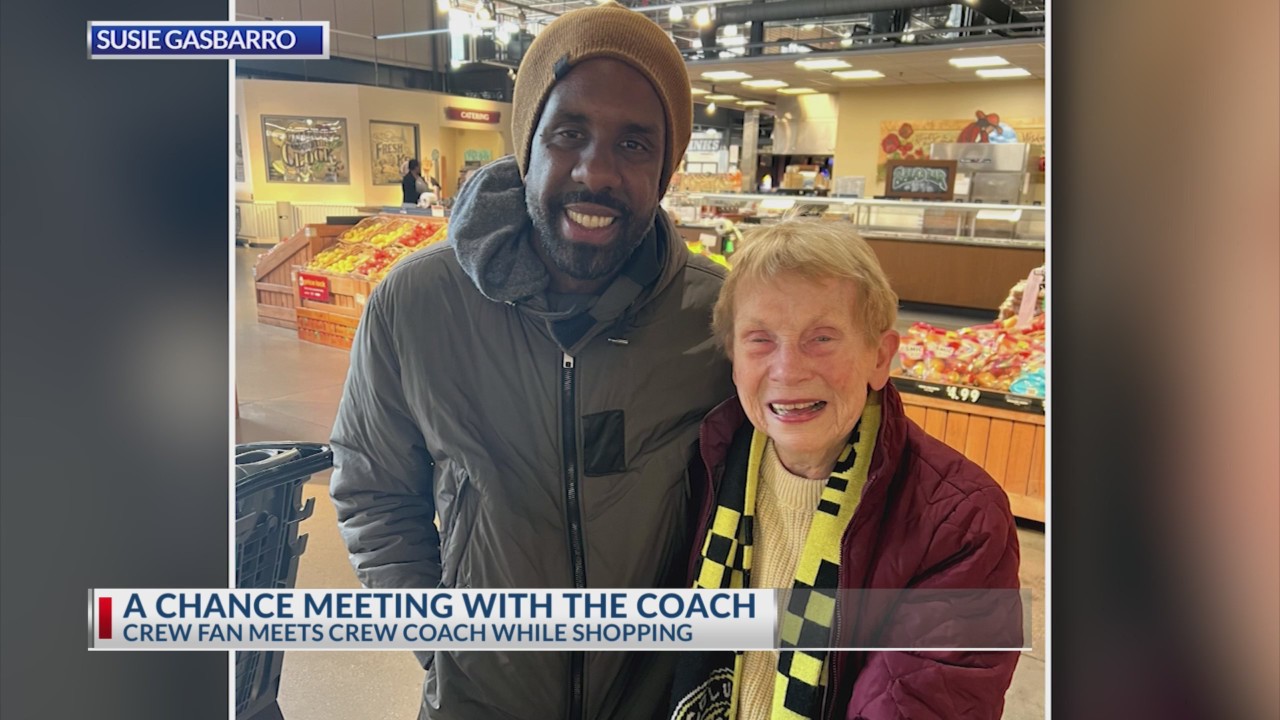 Crew fan, 88, has chance encounter with team coach – NBC4 WCMH-TV