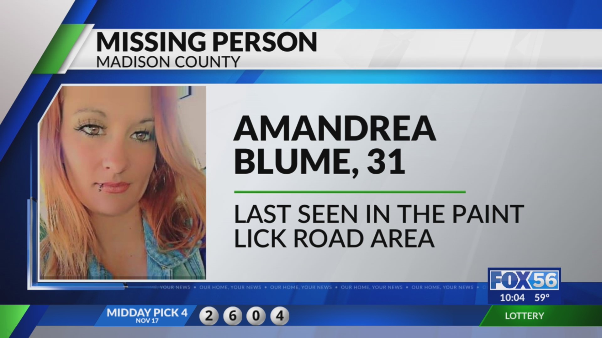 Woman last seen in Madison County reported missing – FOX 56 News