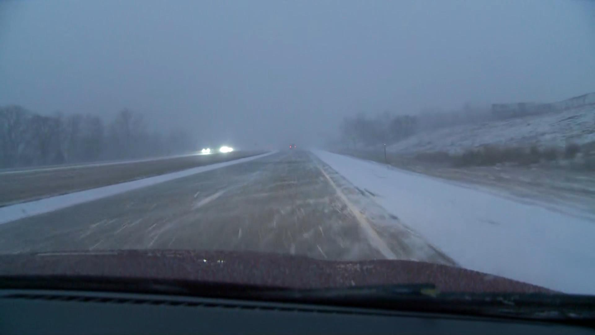 13Raw: Winter road conditions on Highway 65 just before 7 AM – who13.com