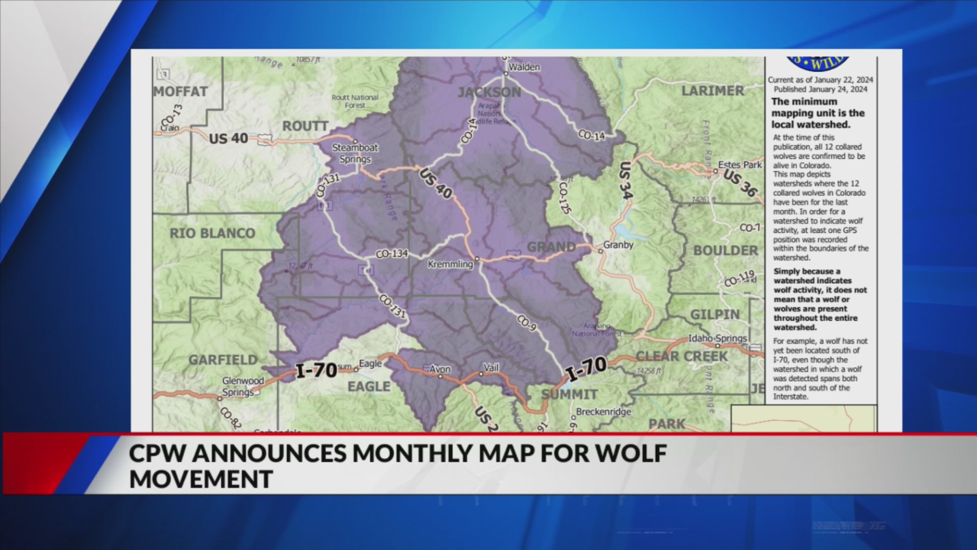 CPW announces monthly map for wolf movement – FOX31 Denver