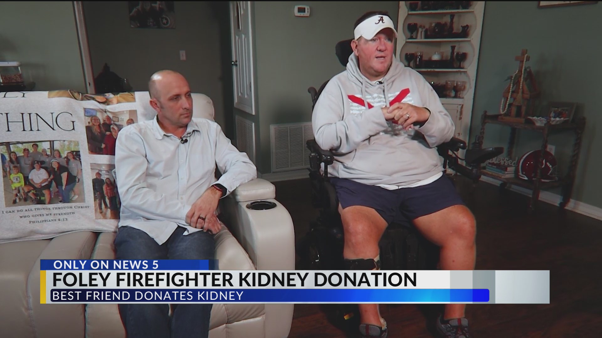 ONLY ON NEWS 5: Foley firefighter donates kidney to fellow firefighter ...