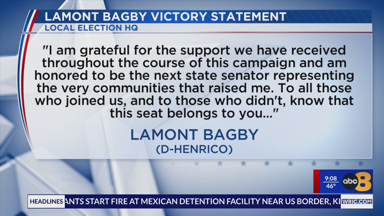 Lamont Bagby wins special election for McClellan’s Virginia Senate seat ...
