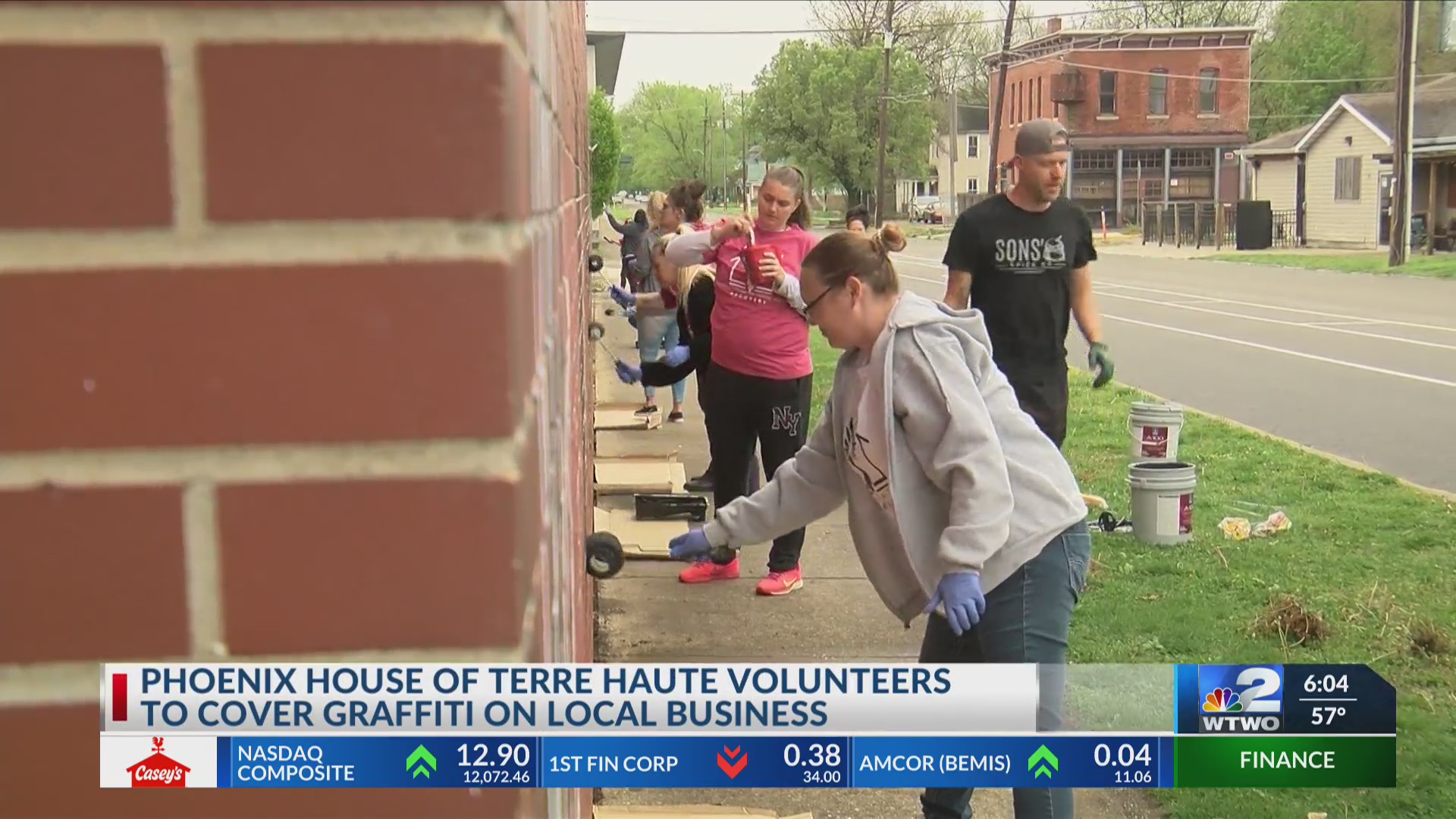 Recovery center helps to paint over graffiti in community ...