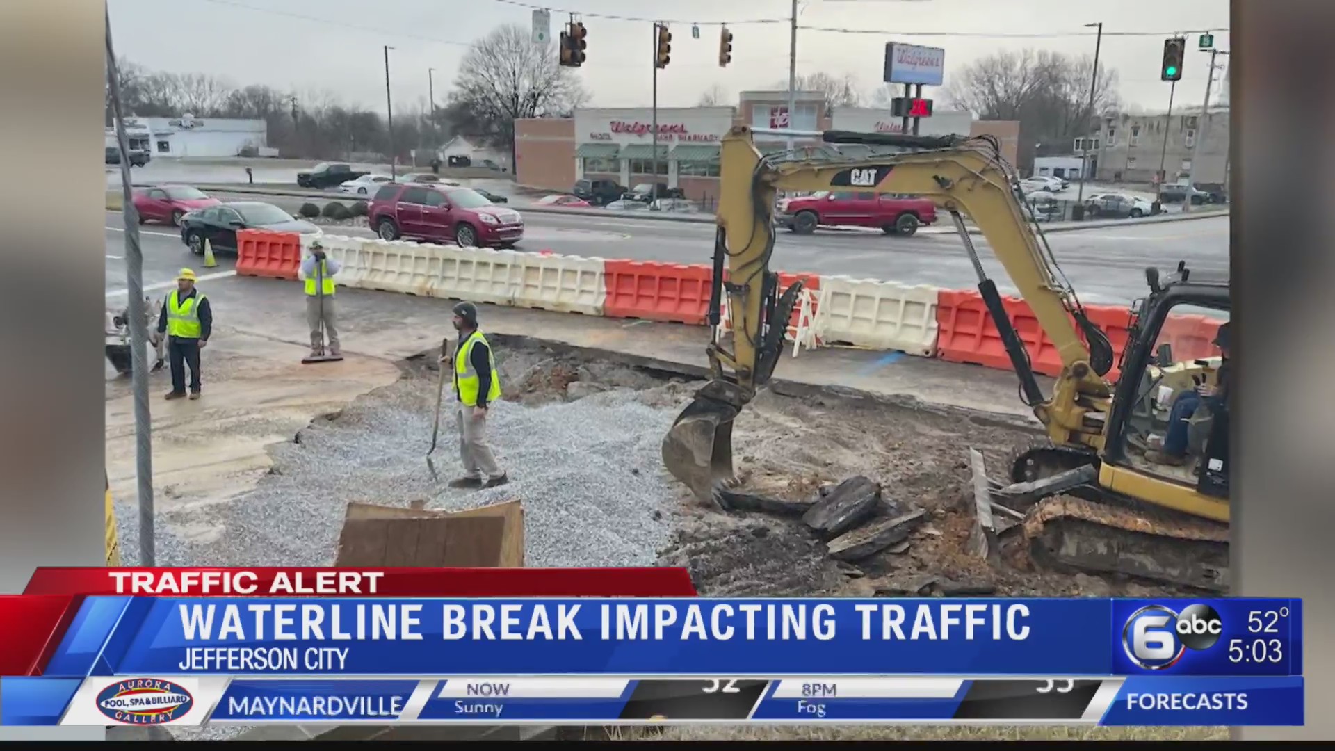 Waterline break impacting traffic – WATE 6 On Your Side