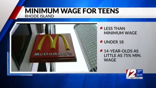Rhode Island state representative introduces minimum wage for teens ...