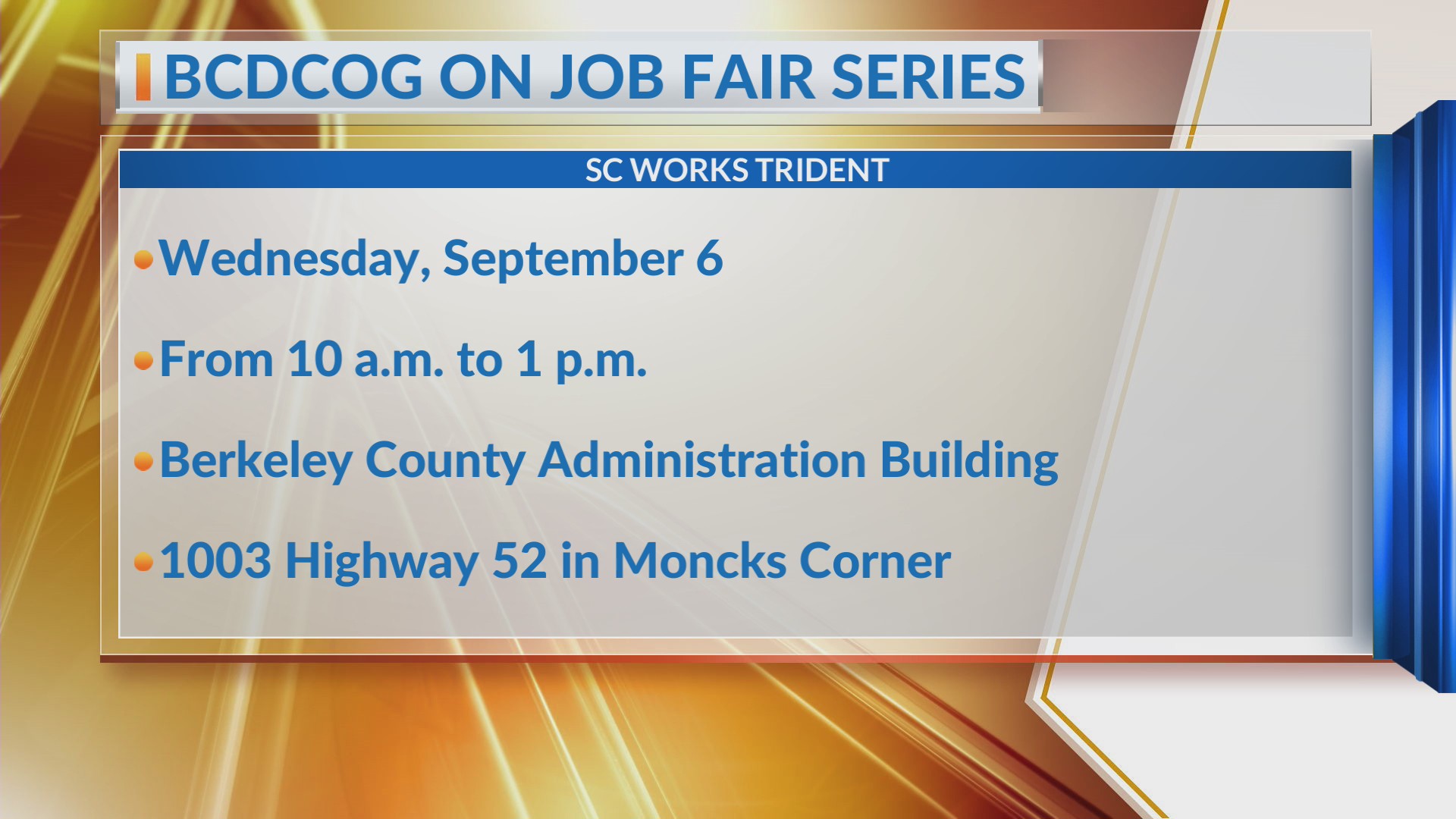 SC Works Trident partners with BCDCOG on job fair series – WCBD News 2