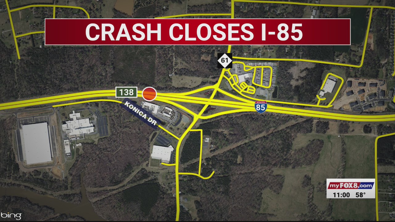 Crash closes I-85 in Guilford County – FOX8 WGHP