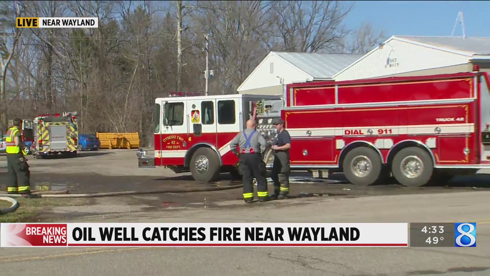 Smoke rises from oil well fire south of Wayland – WOODTV.com
