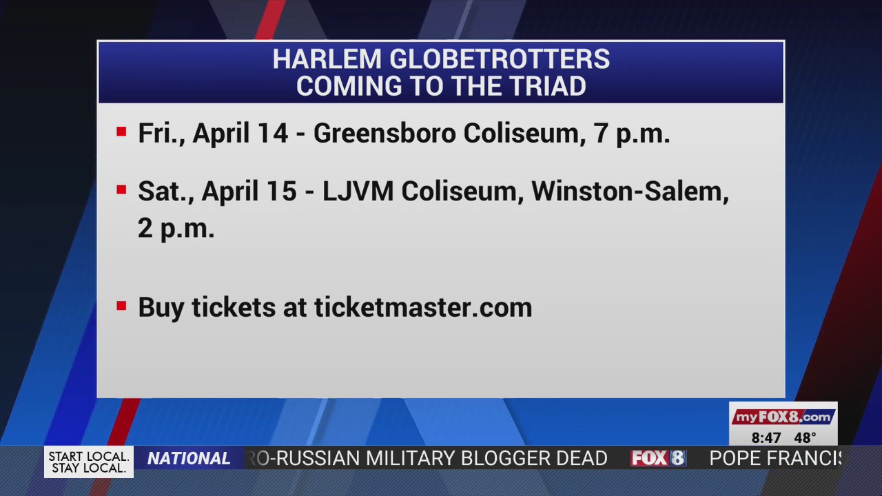 Harlem Globetrotters coming to North Carolina – FOX8 WGHP