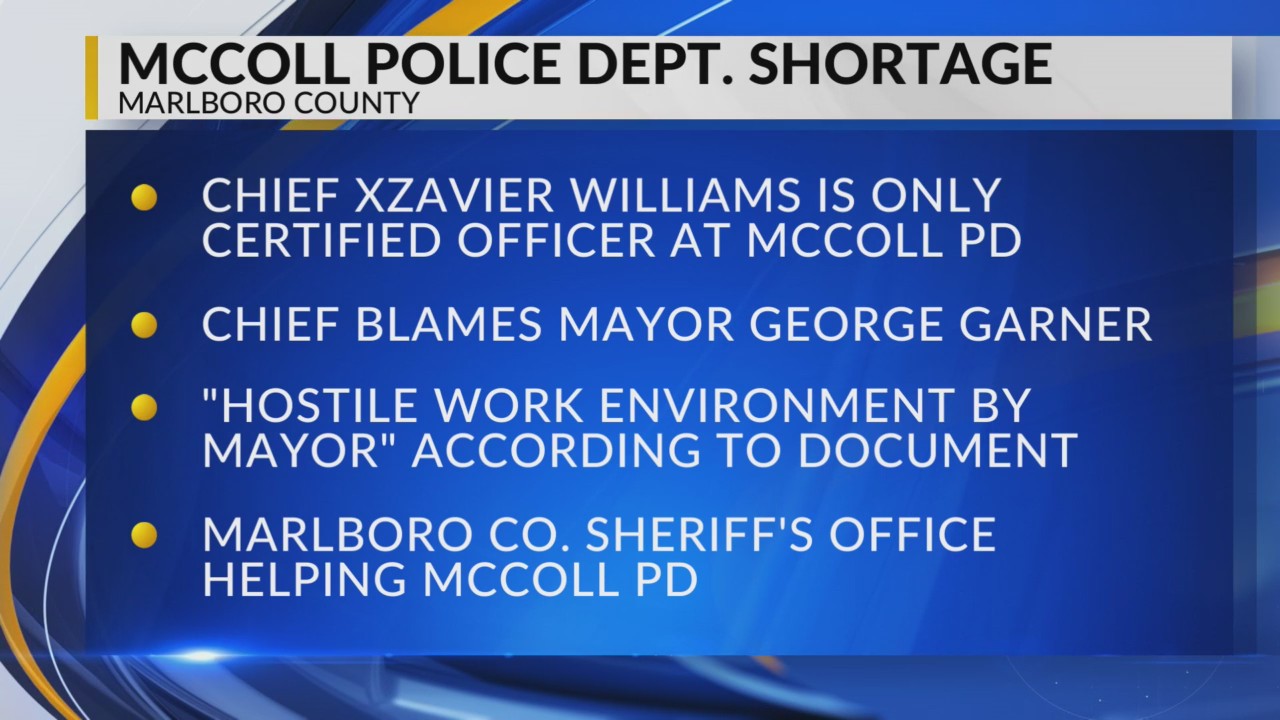 McColl police chief is now only certified officer in department; blames ...