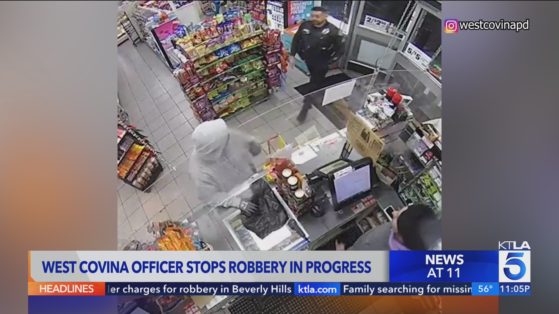 West Covina Police Officer Stops Armed Robbery In Progress Ktla