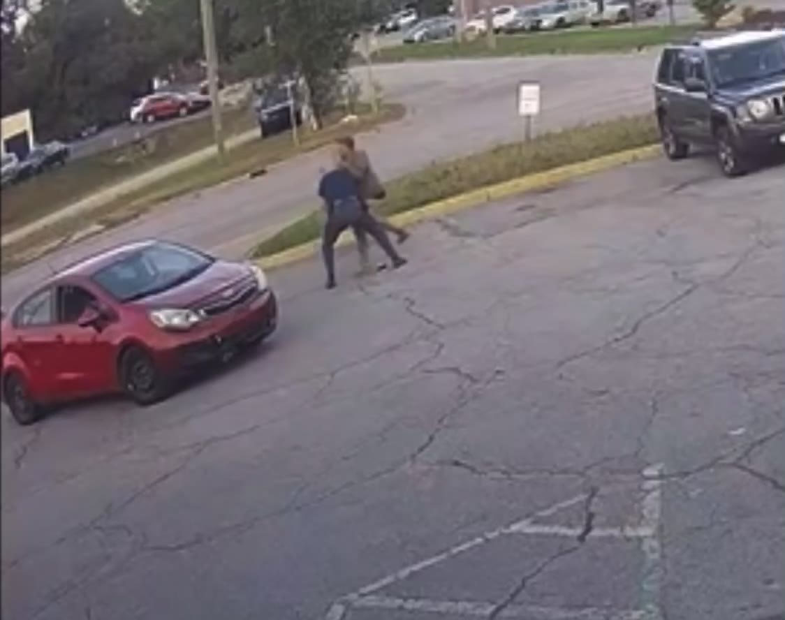 Surveillance video shows fight with MSP trooper before chase, shooting ...