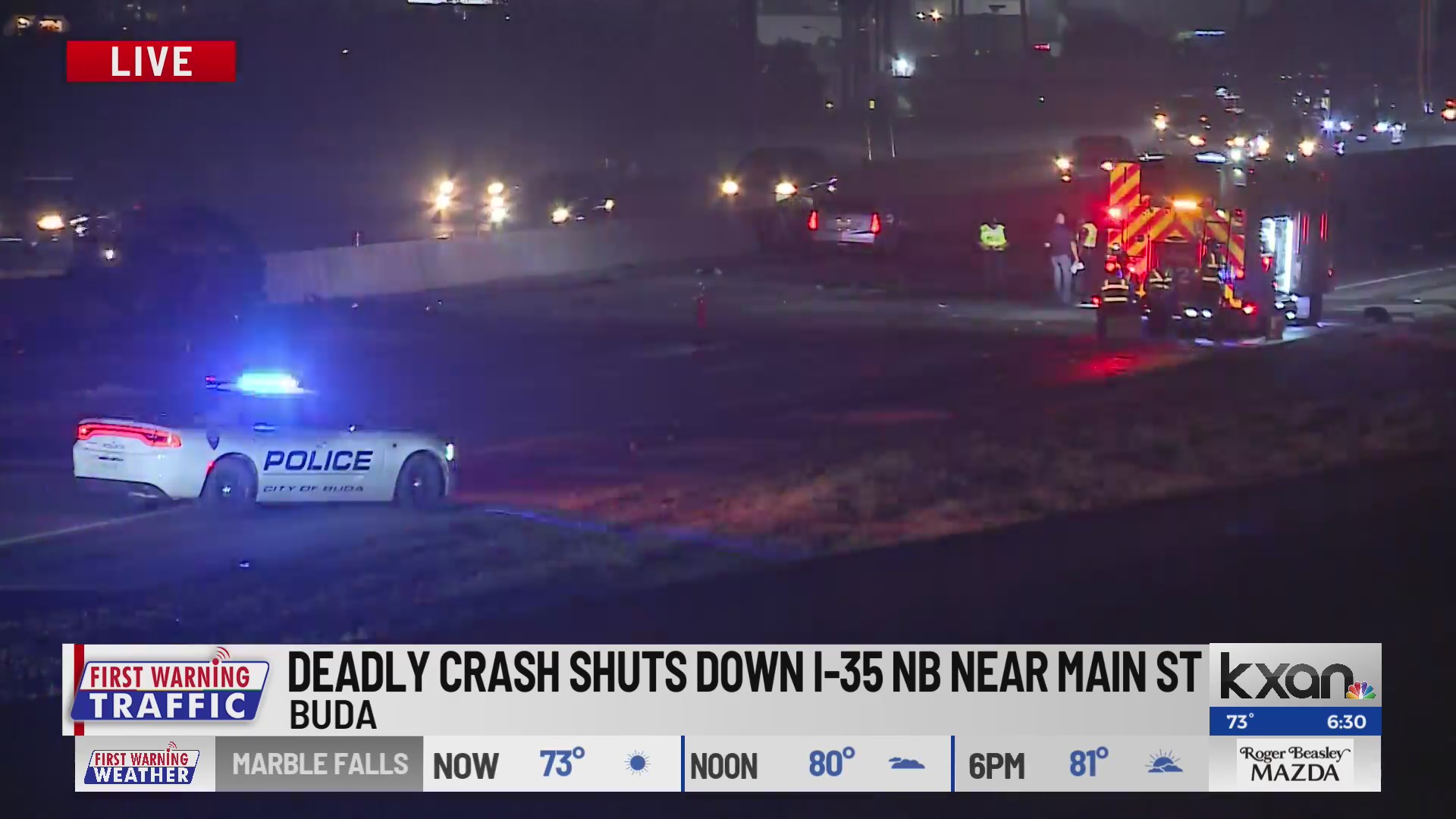 Deadly multi-vehicle crash closes I-35 northbound near Main Street in ...