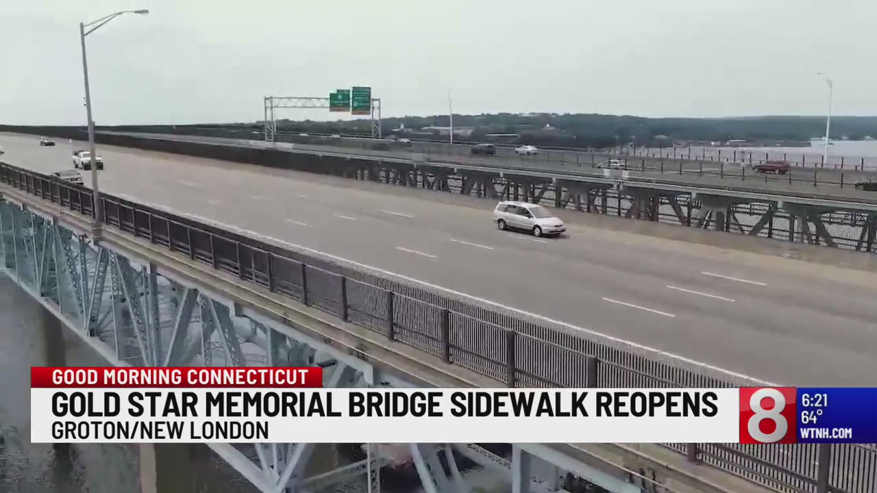 Gold Star Memorial Bridge sidewalk reopens after fiery crash – WTNH.com