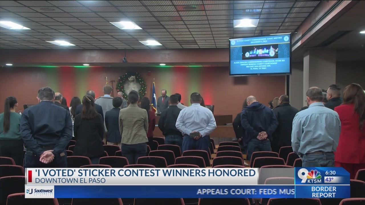 Winners for 2024 ‘I Voted’ sticker design contest recognized – KTSM 9 News