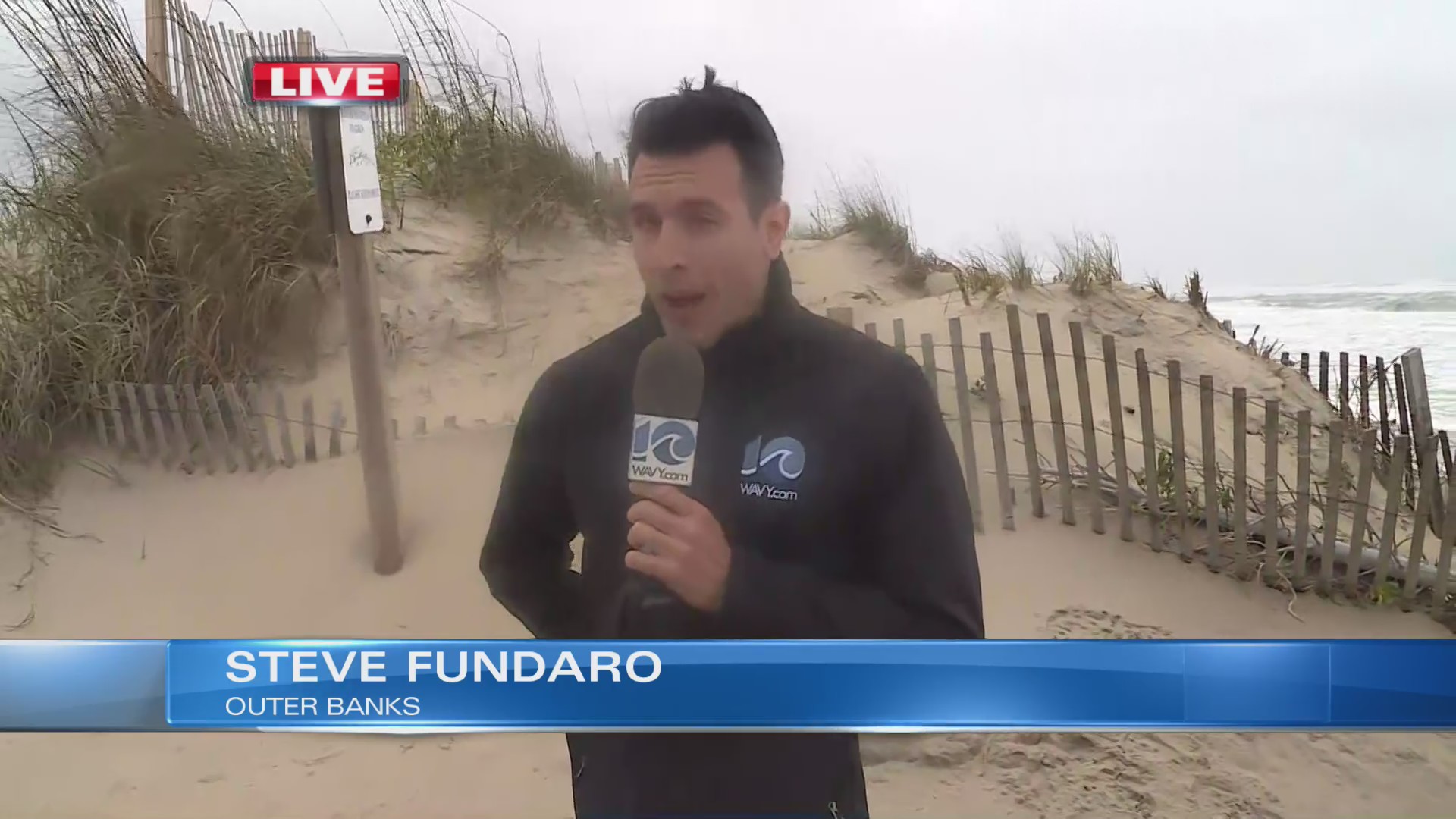 Steve Fundaro reports on flooding, windy conditions on Outer Banks ...