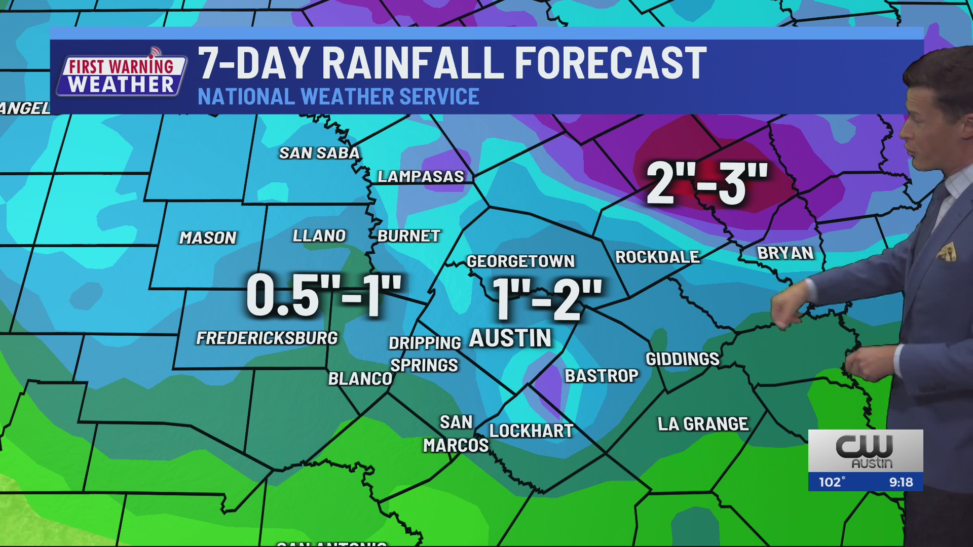 Thursday overnight First Warning Forecast – KXAN Austin