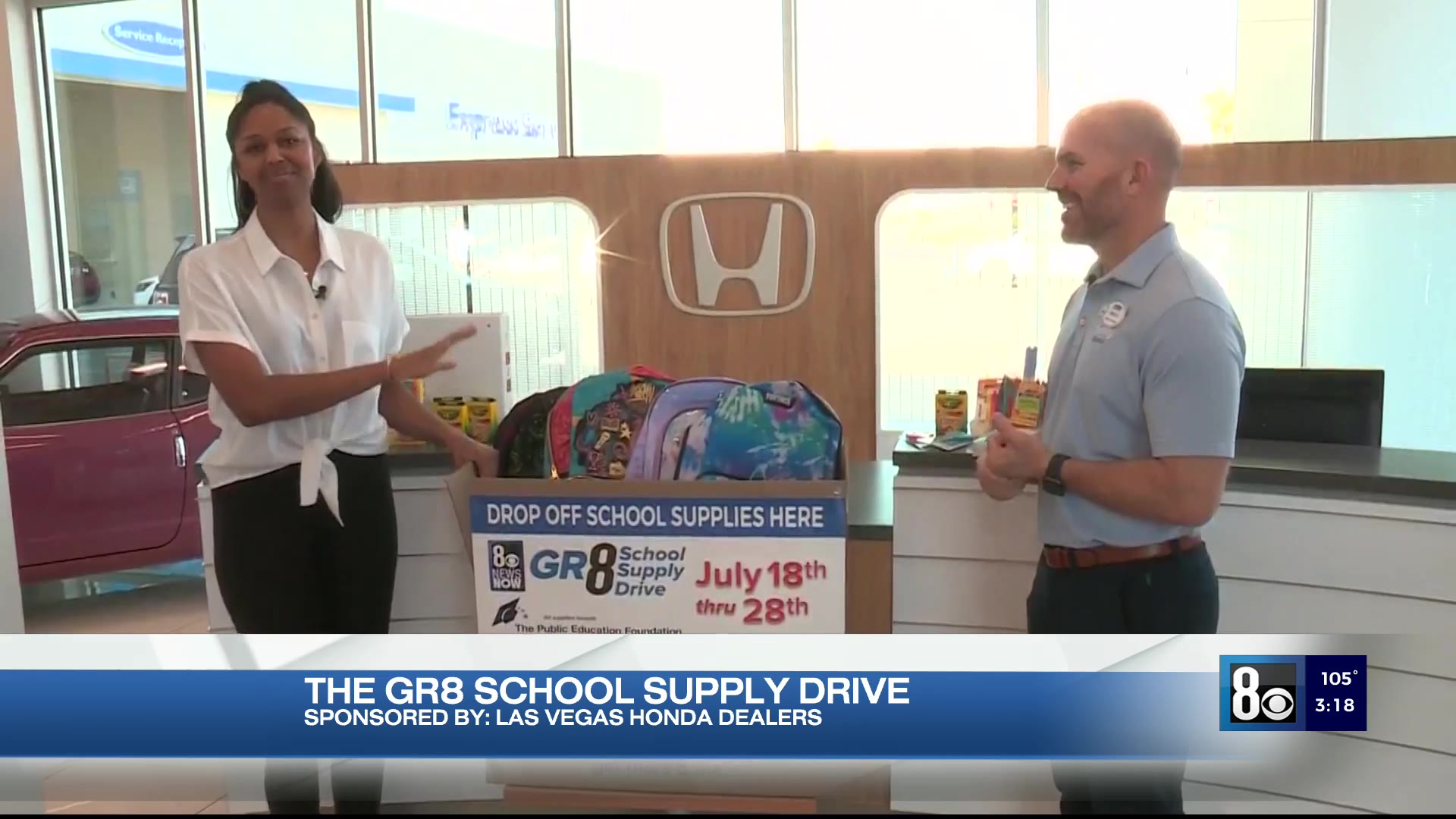 Checking in on the GR8 School Supply Drive with Las Vegas Honda Dealers ...