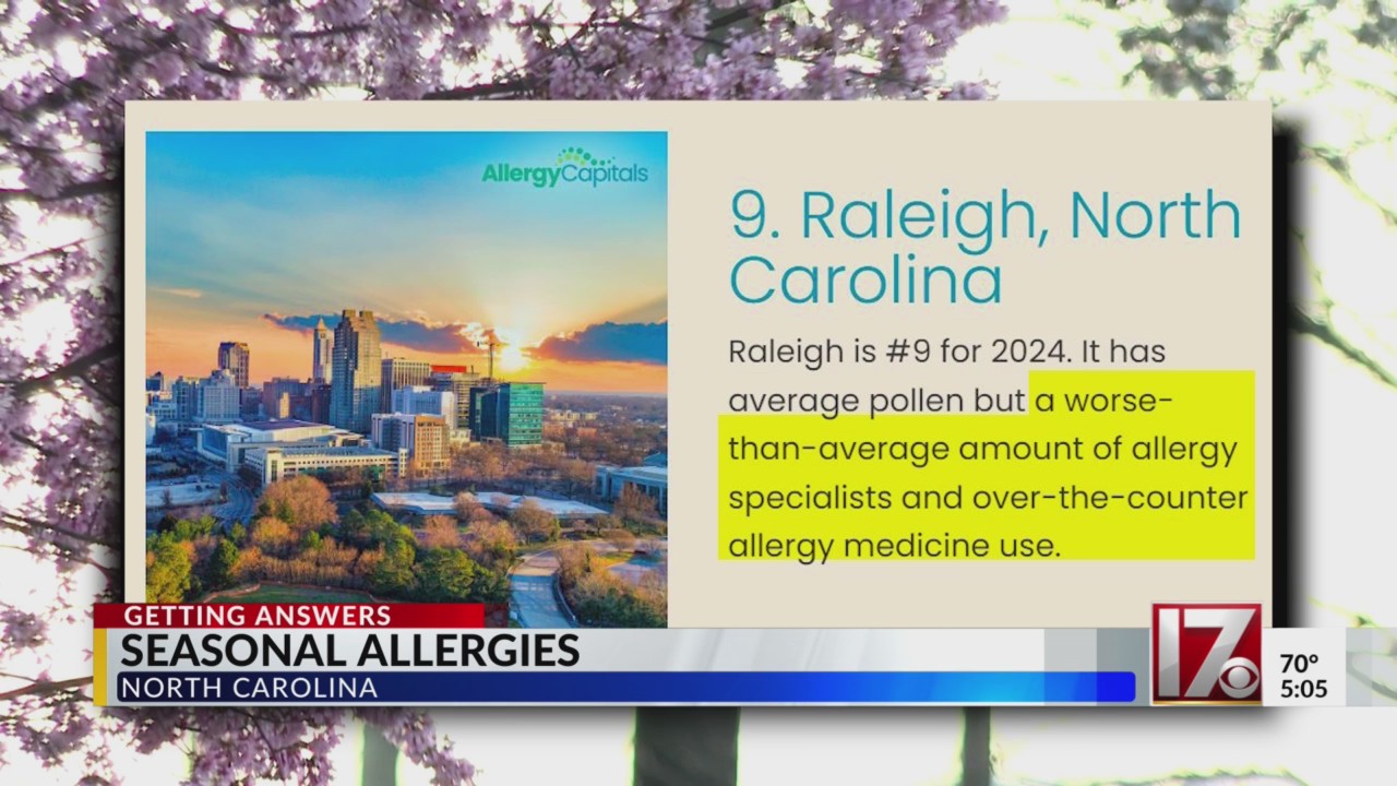 Seasonal allergies worse in the Triangle area – CBS17.com