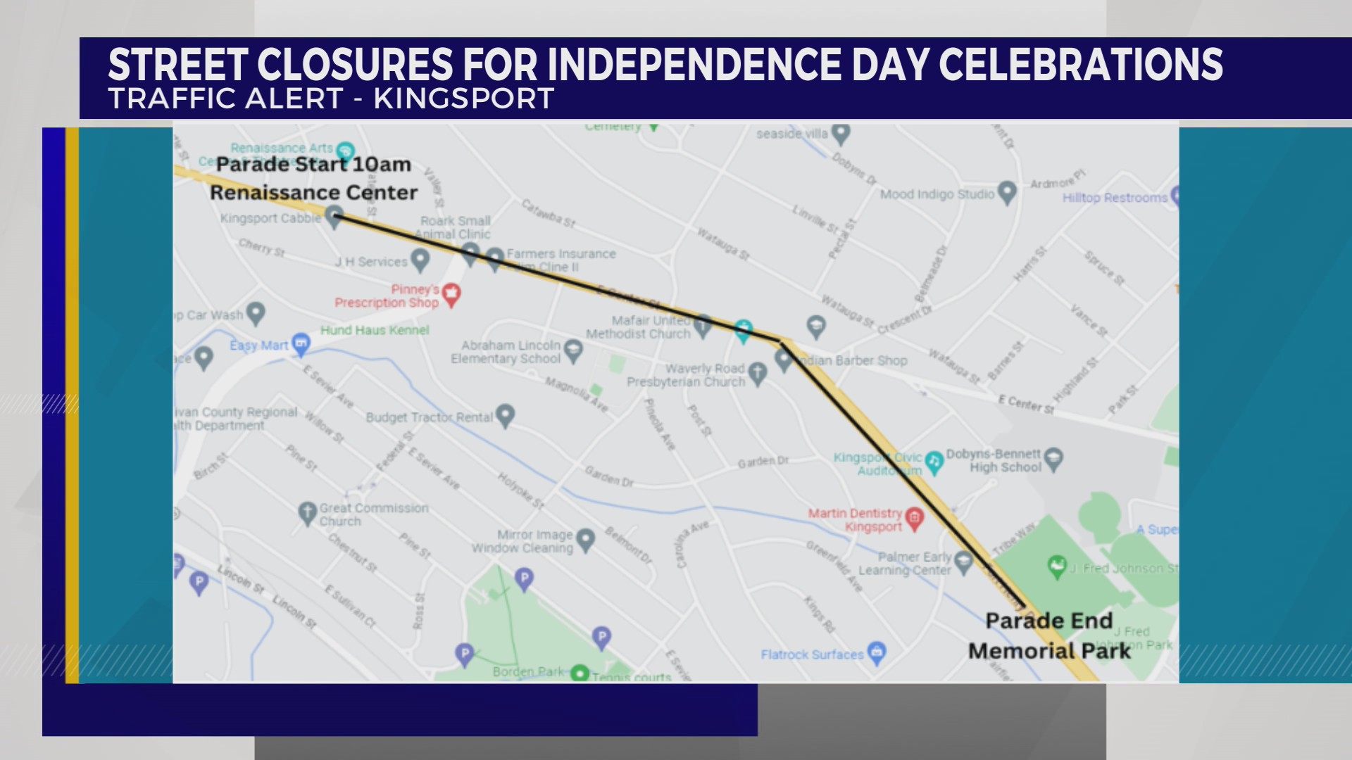 Street closures announced for Kingsport’s Independence Day celebrations ...