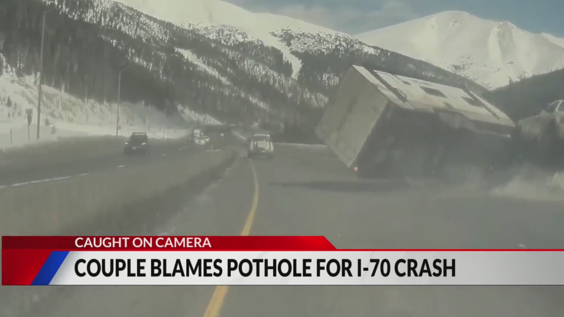 Wild crash, allegedly caused by I-70 pothole, caught on camera – FOX31 ...