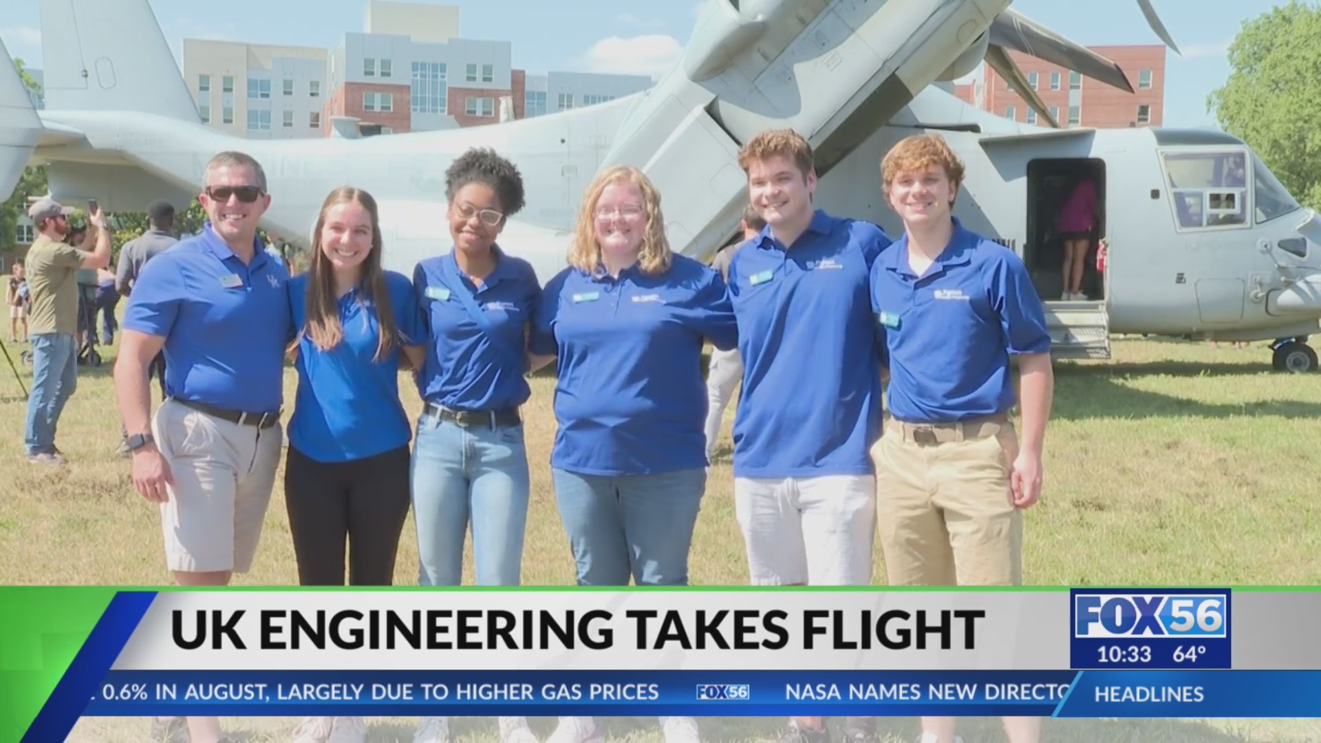 Aircraft surprises Lexington as US Marine Corp lands on UK campus – FOX ...