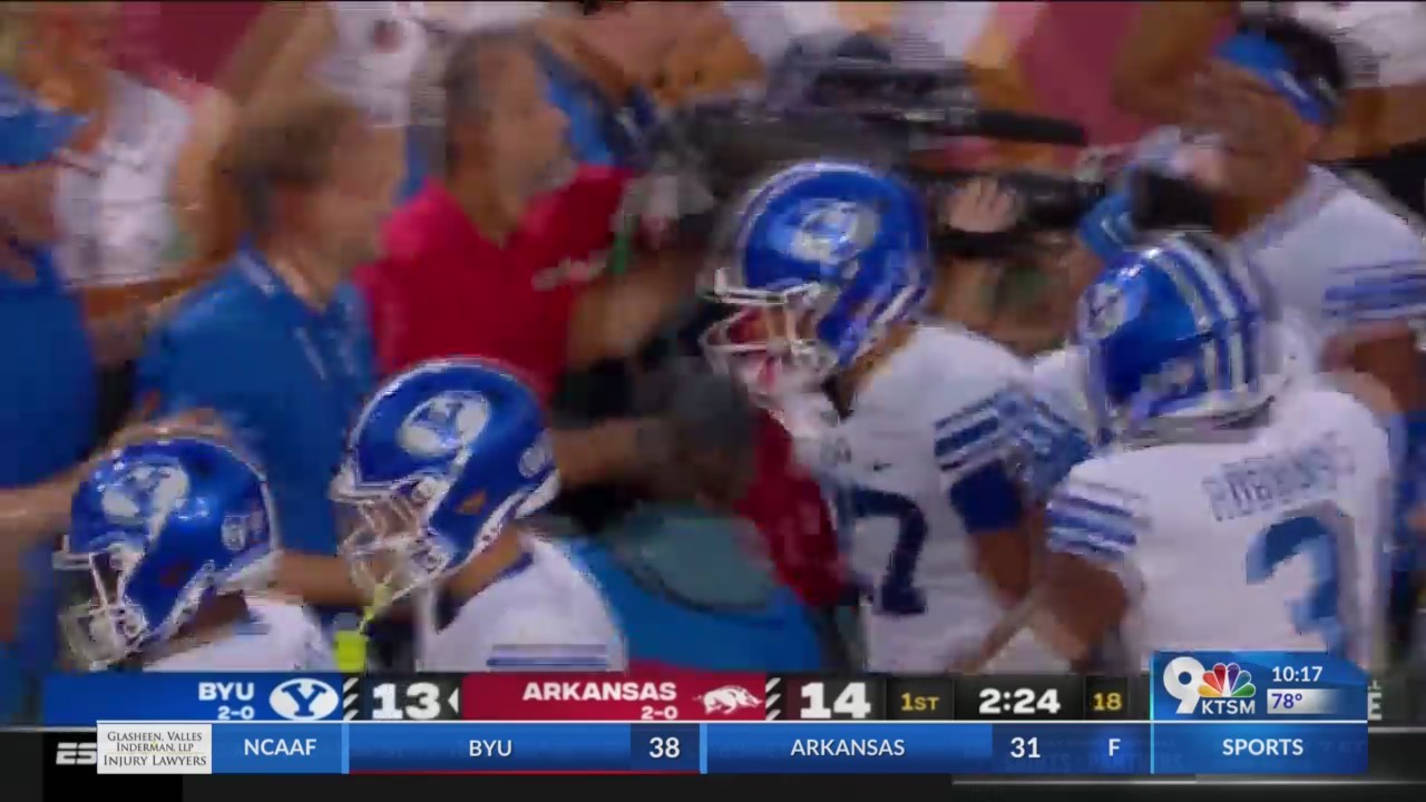 LJ Martin scores first career touchdowns for BYU – KTSM 9 News