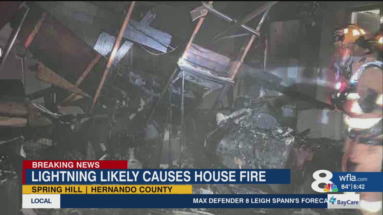 Spring Hill house catches fire from possible lightning strike ...