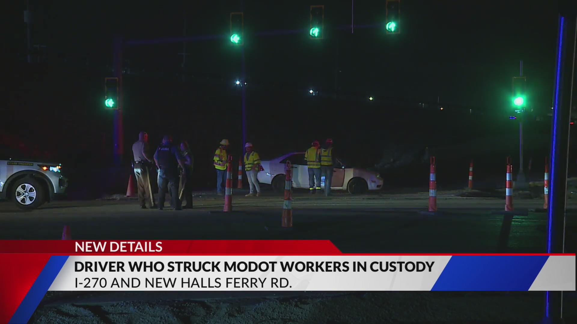 Driver who struck MoDOT workers in custody – FOX 2