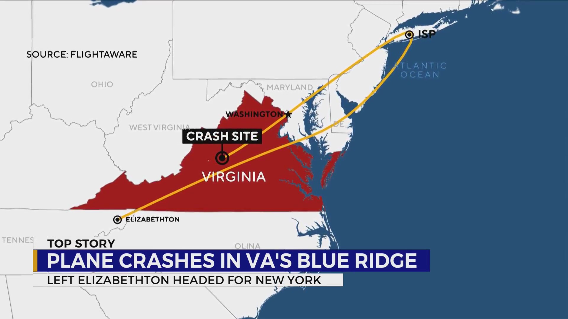 Plane bound for New York from Elizabethton crashes in Virginia, no ...