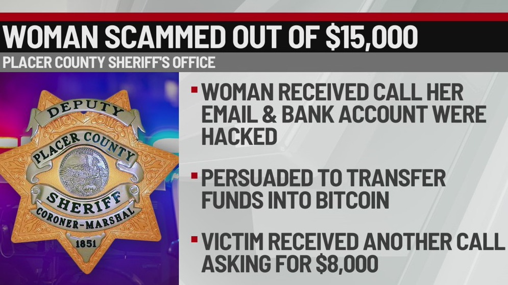 Northern California woman loses $15,000 in Bitcoin scam – FOX40 News