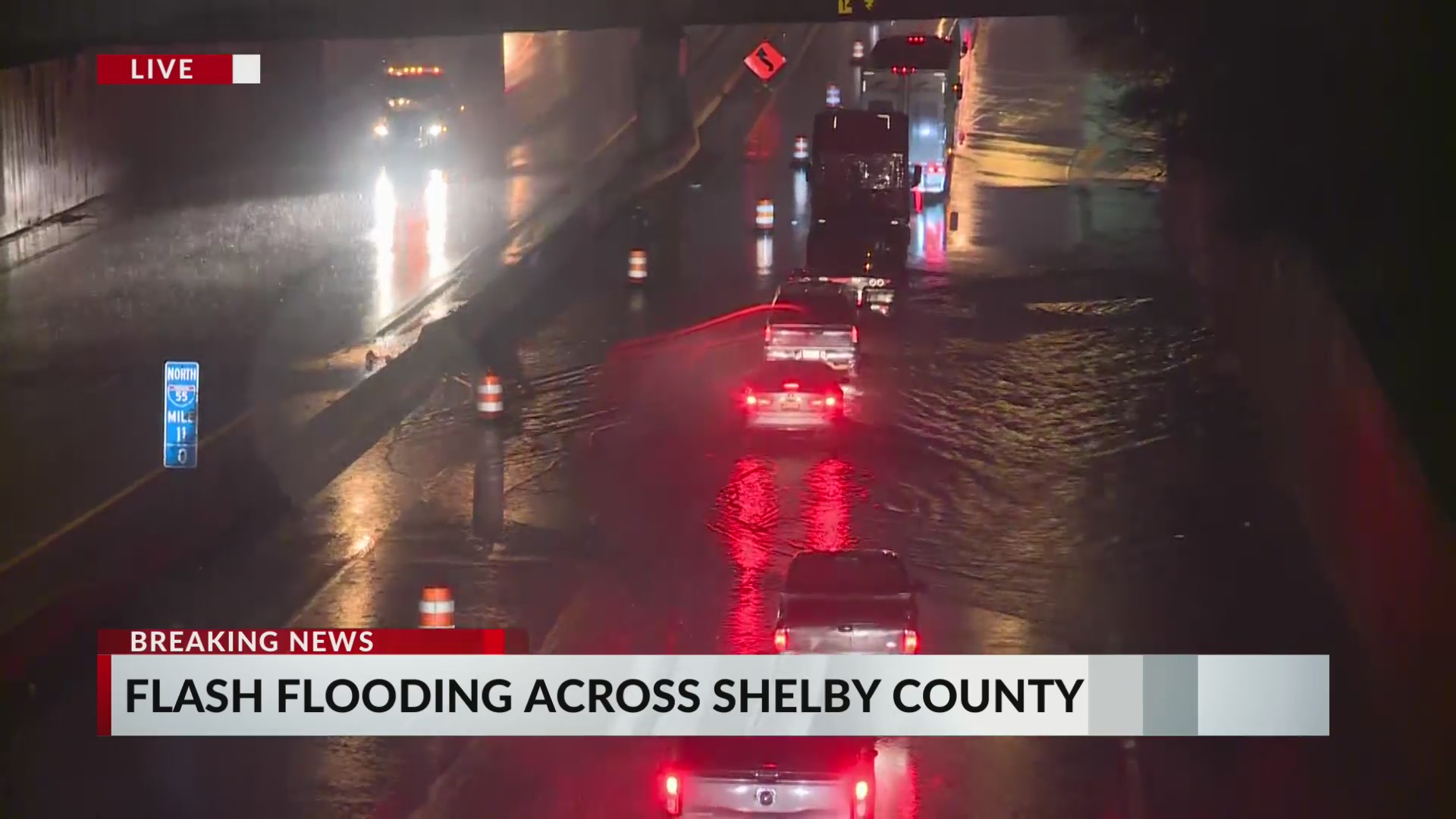 Flash flooding occurs across Shelby County; Interstate backed up – WREG.com
