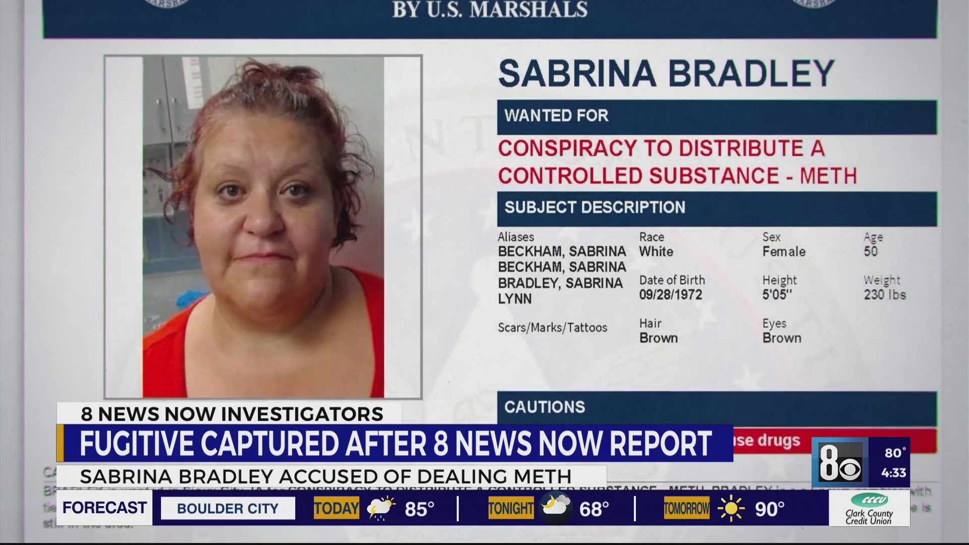 Sabrina Bradley, accused drug dealer, captured by Las Vegas police – KLAS